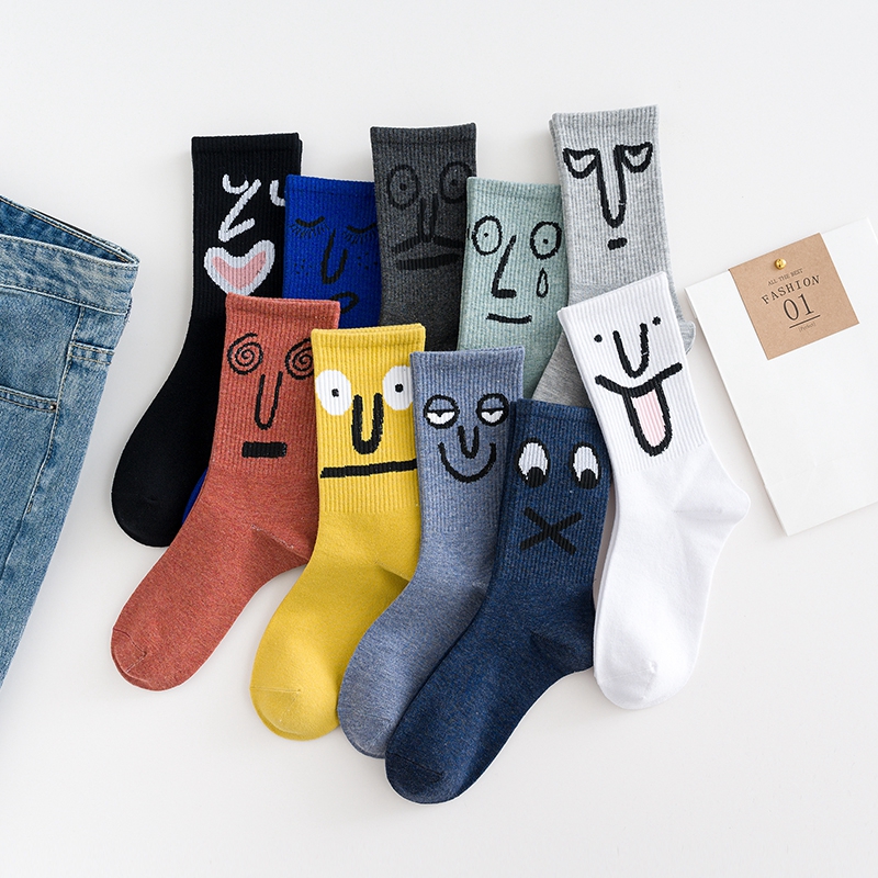 2021Kawaii Socks Unisex Surprise Mid Women Funny Cute Cartoon Pop ...