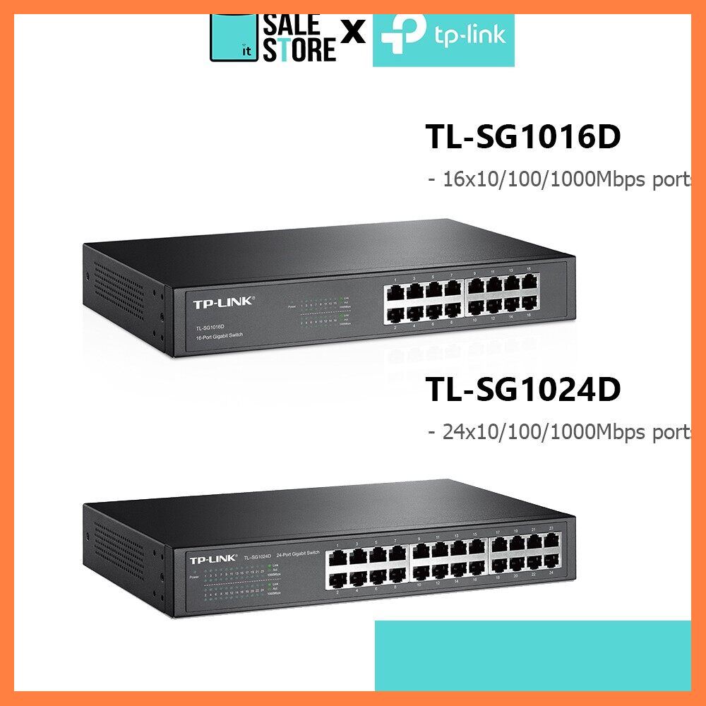 จัดส่งฟรี TP-Link 16 / 24 G abit Ports 10/100/1000 Mbps TL-SG1016D ...