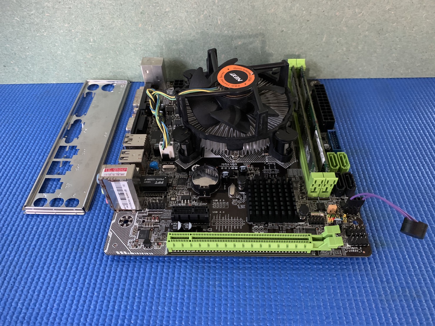 เมนบอร์ด MaxSun Intel H81 Socket 1150 CPU i3-4170 แรม 8GB พร้อมฝาหลัง ...