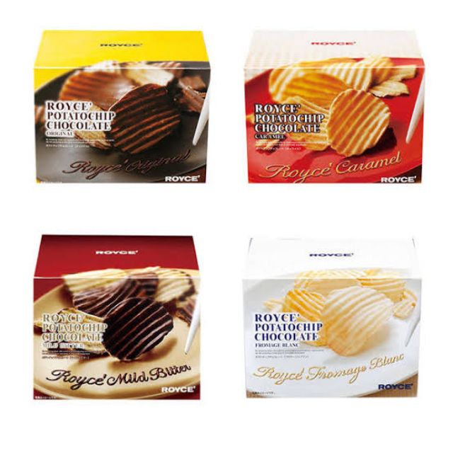 (ส่งฟรี) (CHOCOLATE ORIGINAL) พร้อมส่งฟรีห่อของขวัญ!royce potato chip ...