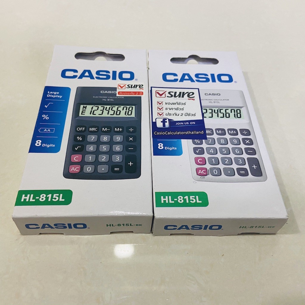 卐 CASIO เครื่องคิดเลขขนาดพกพา 8 หลัก รุ่น HL-815L ของแท้ 100 ประกันศูนย์เซ็นทรัลCMG 2 ปี ...