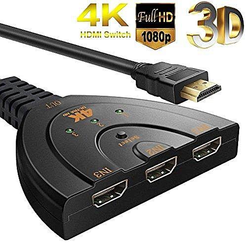 Sale ตัวแปลง 4K*2K 3D 3-Port HDMI Switch 1.4b 4K Switcher HDMI Splitter 3 in 1 out Cable ตัวแปลง ...