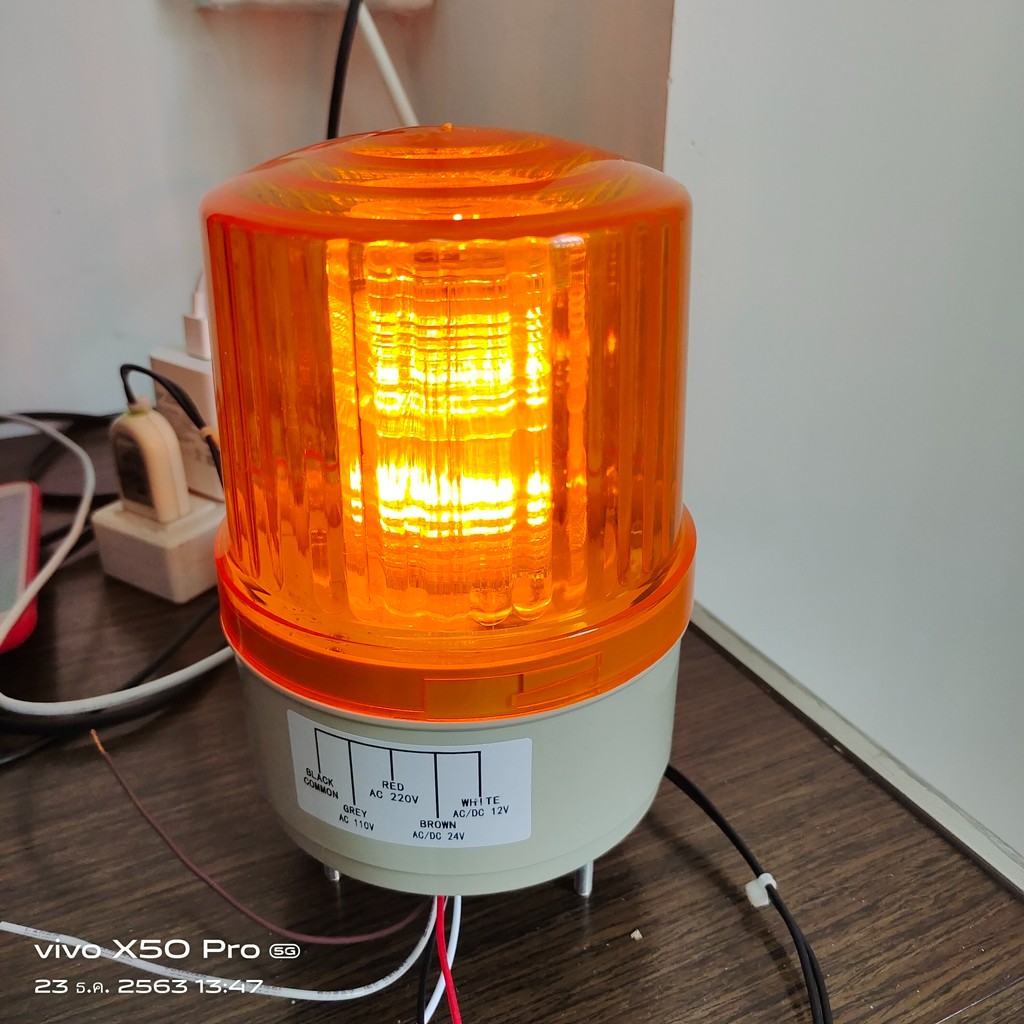 LTE-5121 PNC WARNING-LIGHT ไฟหมุนLED 5นิ้ว รวมโวลท์ 12VDC, 24VDC,110VAC ...