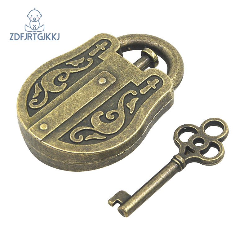 Vintage Metal Cast God Lock Key Puzzle Toy IQ EQ Mind Brain Teaser Kid ...