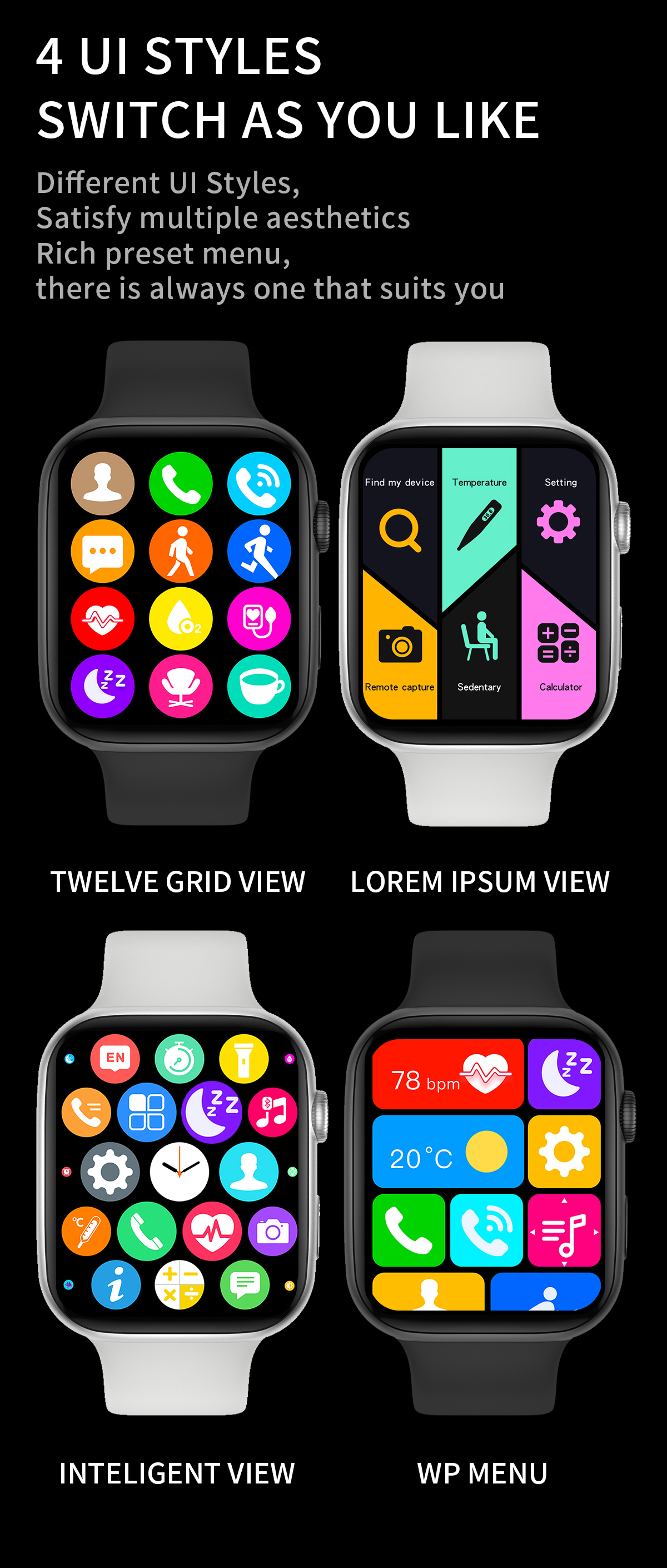 ใช้กับ Huawei OPPOใหม่ล่าสุด I7 Pro Smart Watch Series 7 Infinite หน้า ...