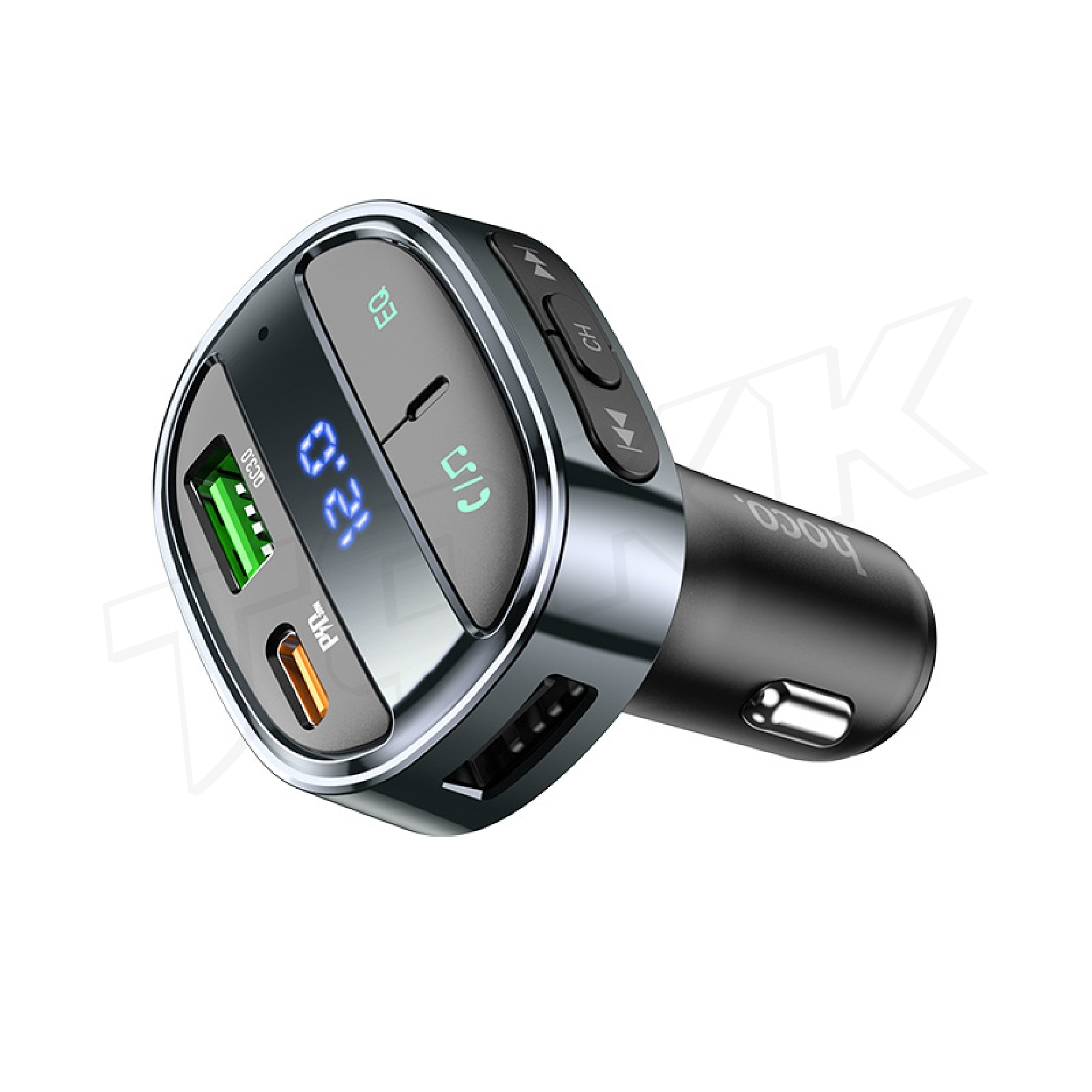 Hoco E70 ตัวเพิ่มช่อง ตัวชาร์จ PD30W +QC3.0 Car Bluetooth FM transmitter รุ่นใหม่ล่าสุด แท้100% ...