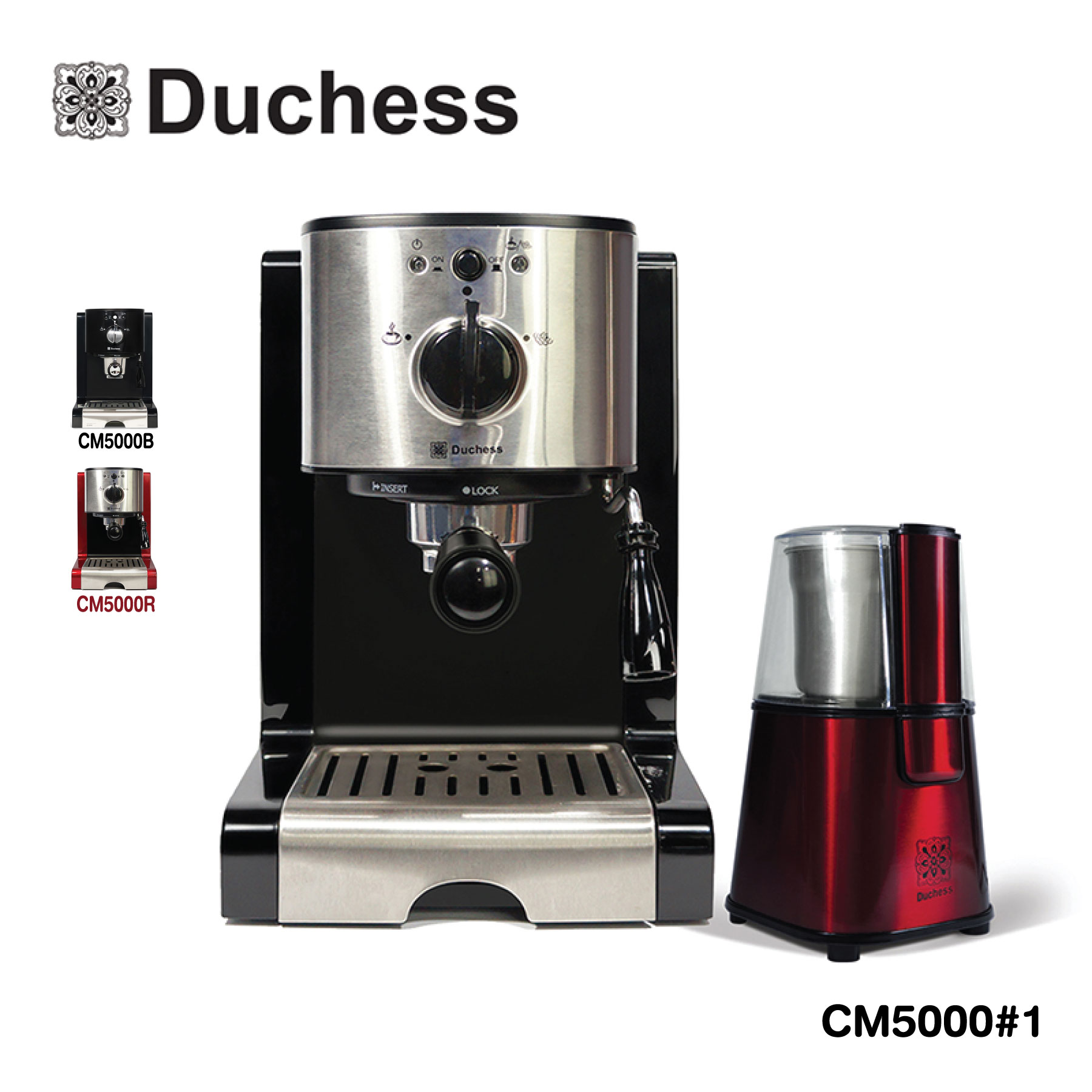 Duchess CM5350B - เครื่องชงกาแฟสด แถมฟรี ก้านชงถ้วยกรอง1 และ 2ช็อต รับประกัน 1ปี - ดัชเชส - ThaiPick