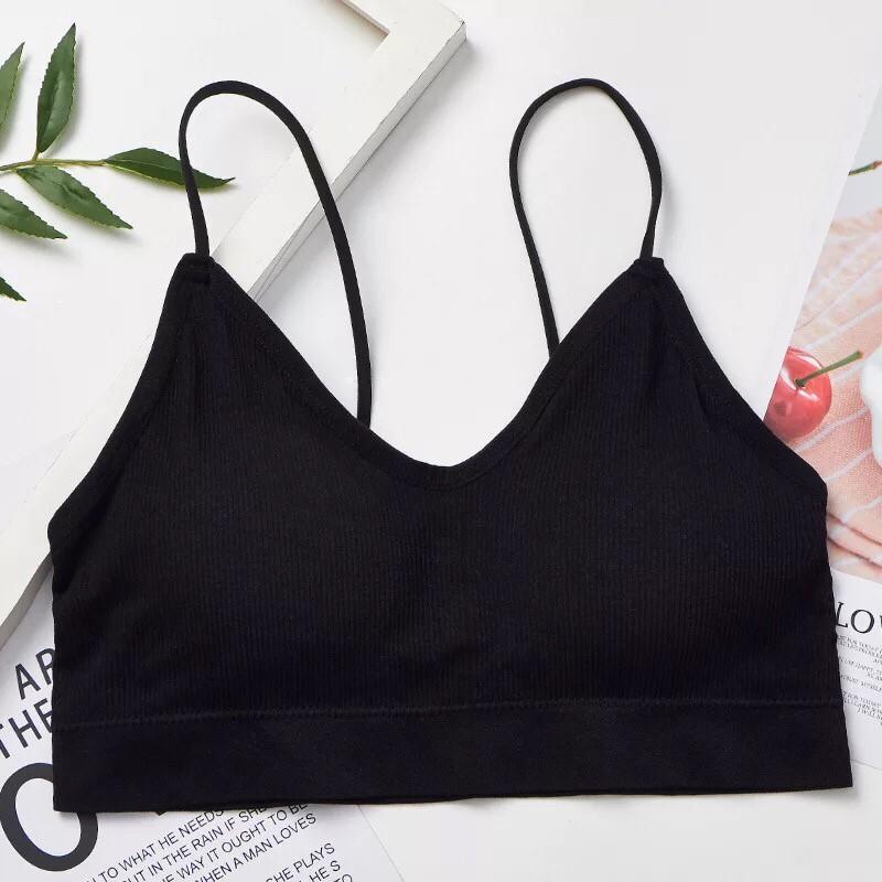 Angle Bra (N154) สายเดี่ยวผ้าร่อง ผ้าคอตตอนนิ่ม ฟองน้ำในตัว - Angle Bra ...