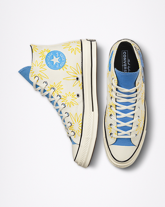Converse Chuck 70 Be Nice Floral - Egret/University Blue/Amarillo ...