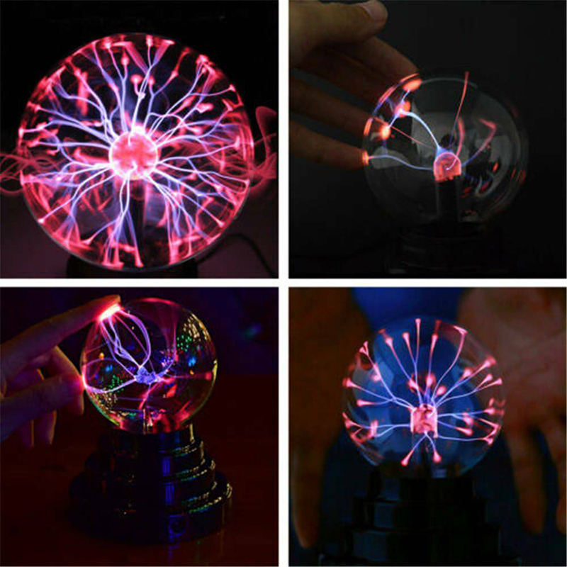 HONG Glass Magic Plasma Ball Light Large Table Lights Sphere Night Lamp ...