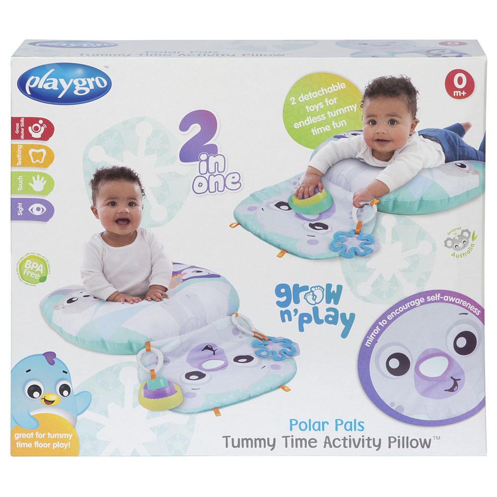 Playgro Polar Pals Tummy Time Activity Pillowหมอนของเล่นสำหรับเด็ก ...
