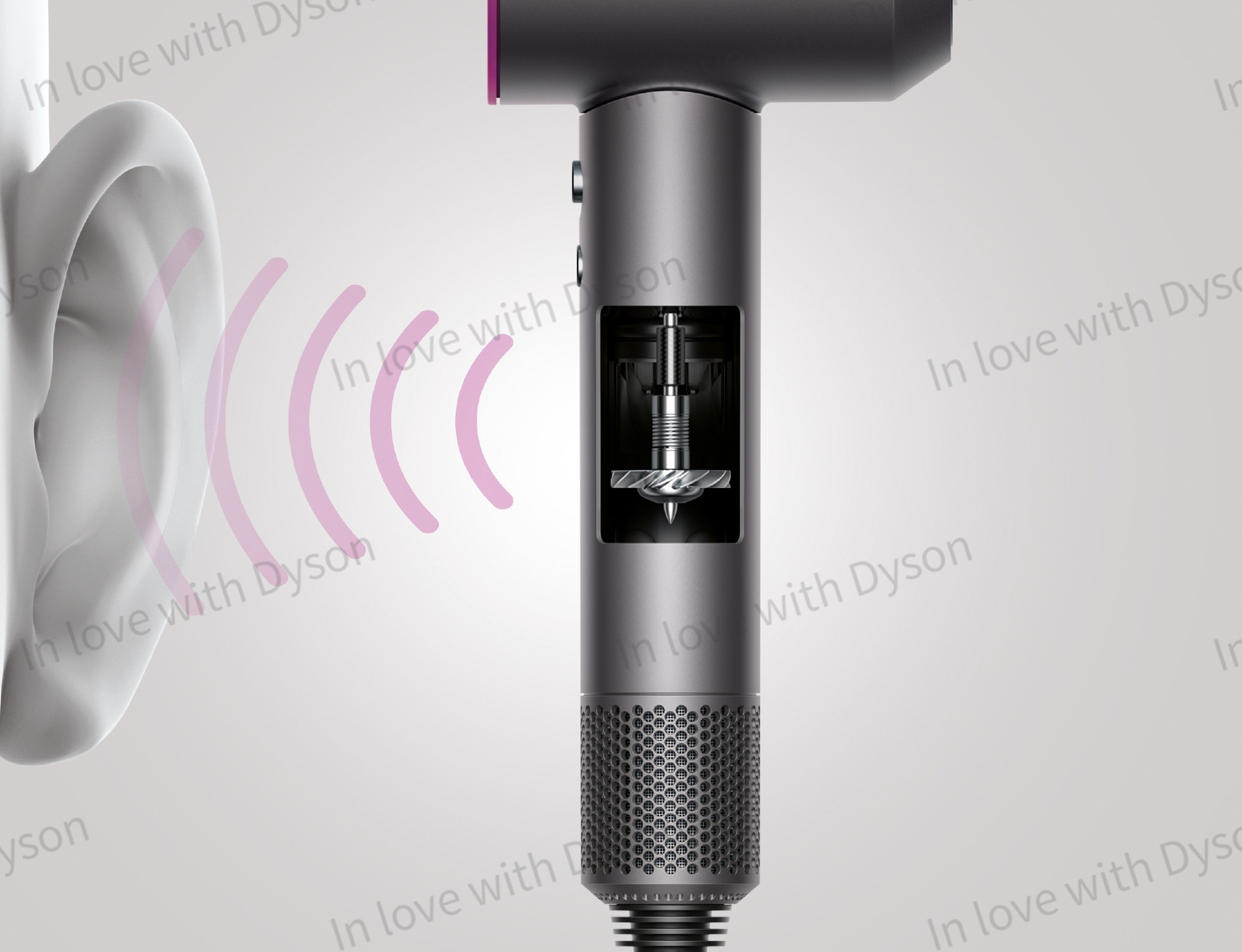 【แท้100%】Dyson hair dryer Supersonic เครื่องเป่าผม HD03 Fuchsia/เงิน ...