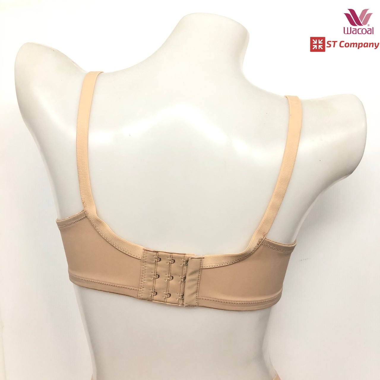 Wacoal Basic Bra สีเบจ (BE) ไม่มีโครง Wireless Bra เต็มคัพ เก็บทรง เสริมฟองบาง 3 ตะขอ รุ่น ...