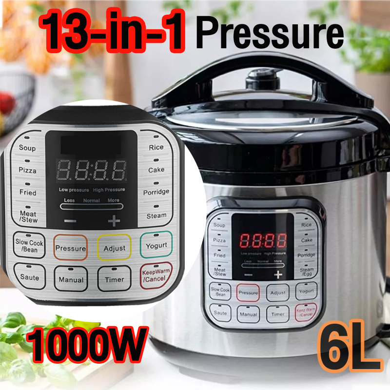 13-in-1 Total Package Instant Programmable Pressure Cooker, 6 Quart ...