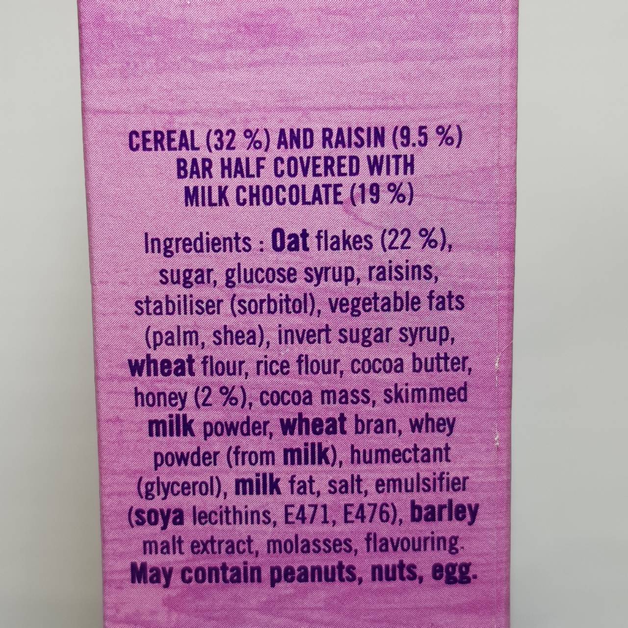 Cadbury Brunch Bar Raisin 160g (5 Bars) แคดเบอรี บรันช์ บาร์ เรซิน 160 ...