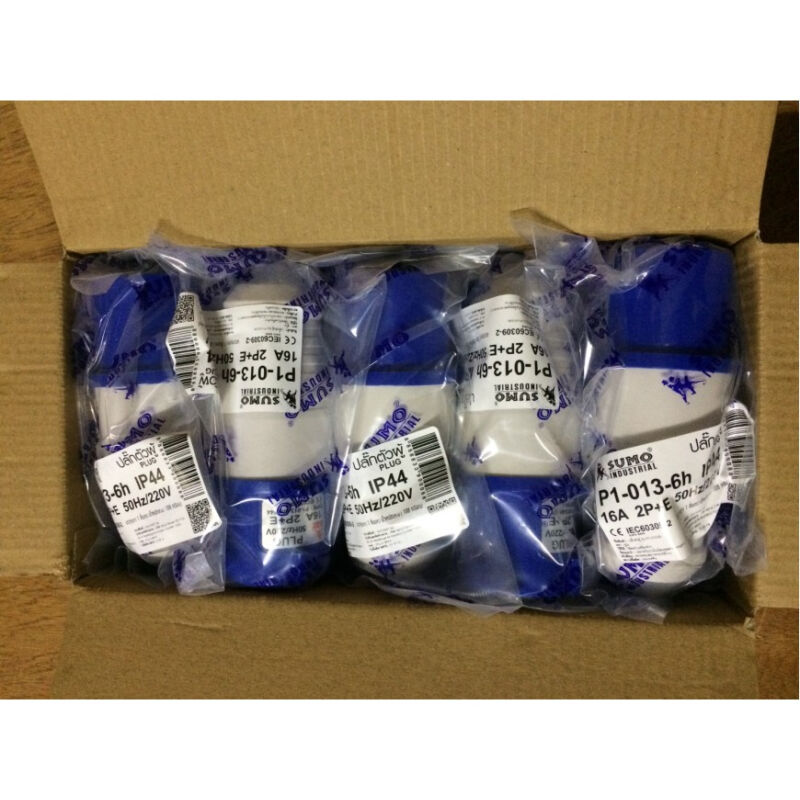 พาวเวอร์ปลั๊ก 2สาย 3ขา 16A รุ่น P1-013-6h (ตัวผู้) SUMO, Power Plug ของ ...