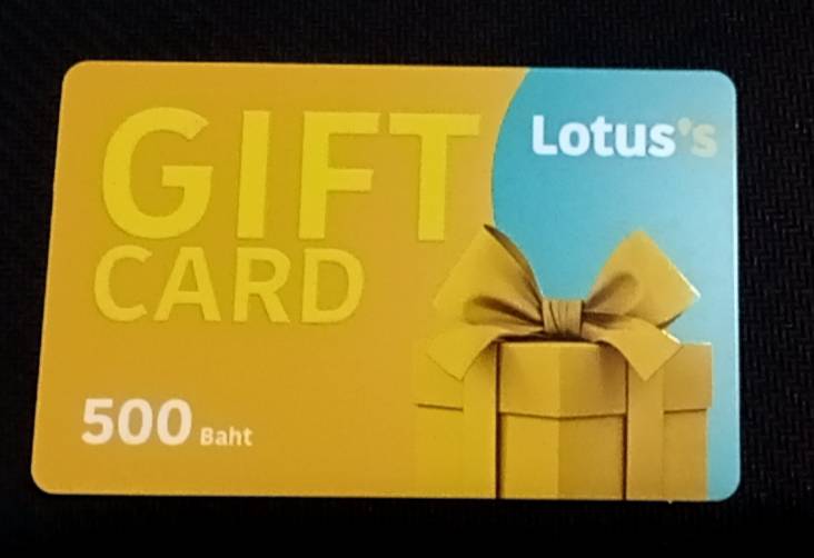 บัตรโลตัส บัตรของขวัญโลตัส Lotuss gift card มูลค่า 500 บาท ไม่มีวันหมดอายุ ส่งฟรี ใช้คูปองเงิน ...