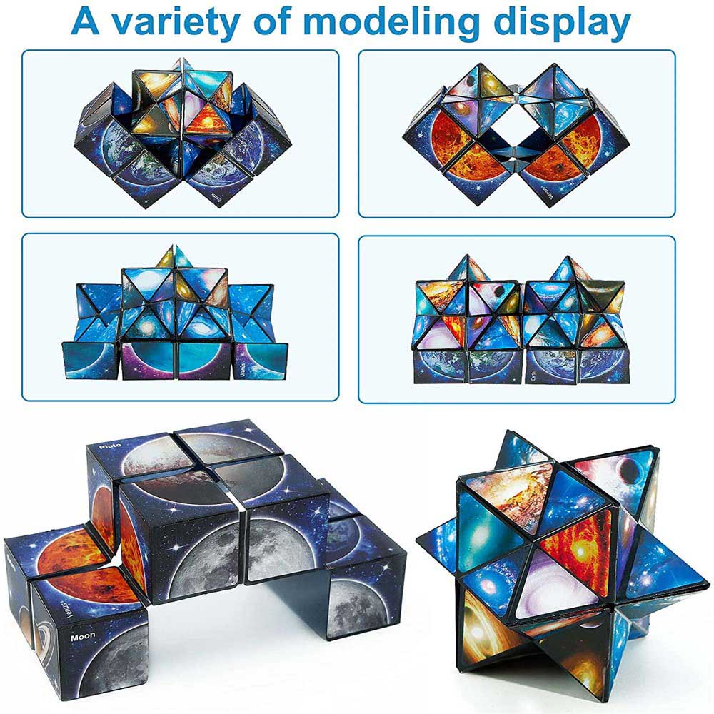 【ecarparts】 ชุด Cube ดาว,2 In 1 Magic Star Cube, 3D Puzzle Cube,Cube ...