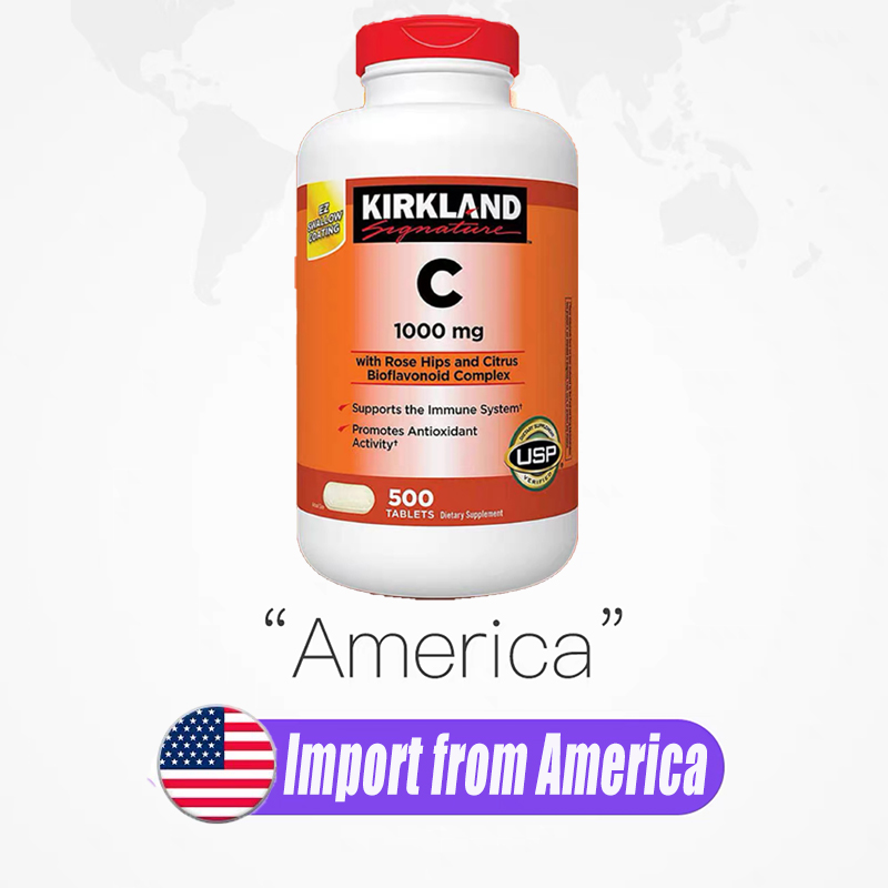 Kirkland Vitamin C 1000 mg จำนวน EXP.03/24 500 Tablets C with Rose Hips and Citrus Bioflavonoid ...