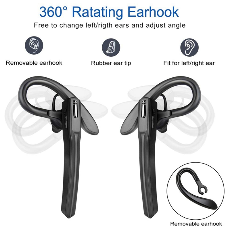 Wireless Bluetooth Headset Bluetooth Hands-Free Headset with Noise ...
