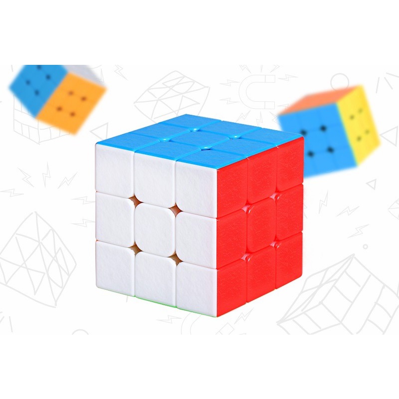 รูบิค 3x3 ลื่นๆ 3x3 Rubiks Cube Beginner ของแท้ 100 ระดับ 3 รูบิคปริศนา ลูกบาศก์รูบิคเรียบ ...