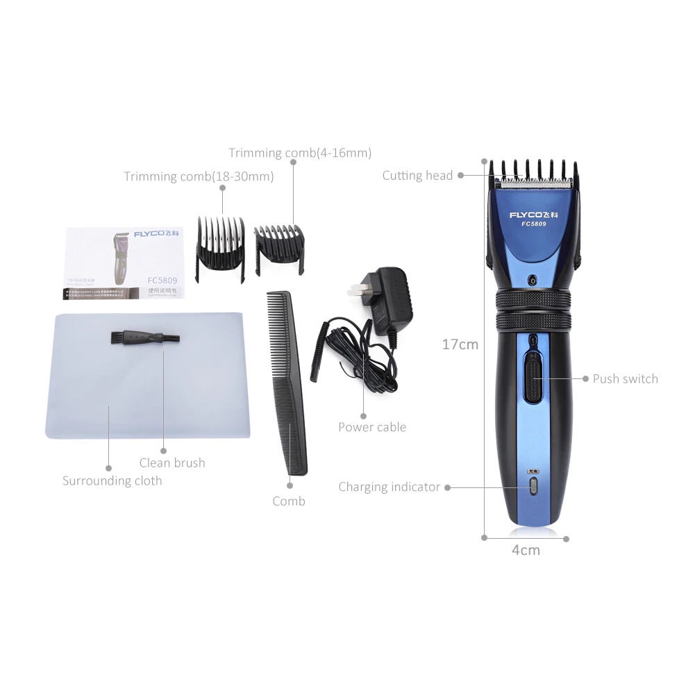 [ ส่งเร็ว 1 วัน ] FLYCO Electric Hair Clipper ปัตตาเลี่ยนไร้สาย ปัตตา ...
