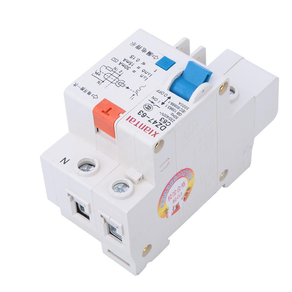 DZ47LE 1P+N 230V-400V 50HZ 60A 4KA C Type Residual Current Circuit Breaker - Joy Sound - ThaiPick