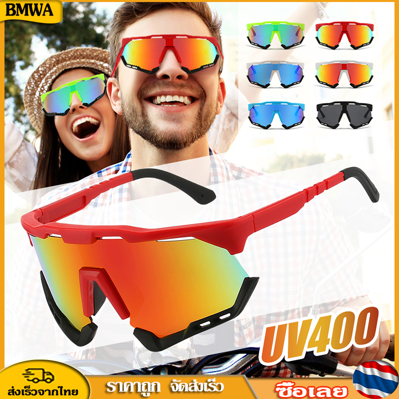 BMWA แว่นกันแดดชายโพลาไรซ์สำหรับกีฬากลางแจ้งจักรยานแว่นตาผู้ชายผู้หญิง UV400 MTB จักรยานเสือหมอบ ...