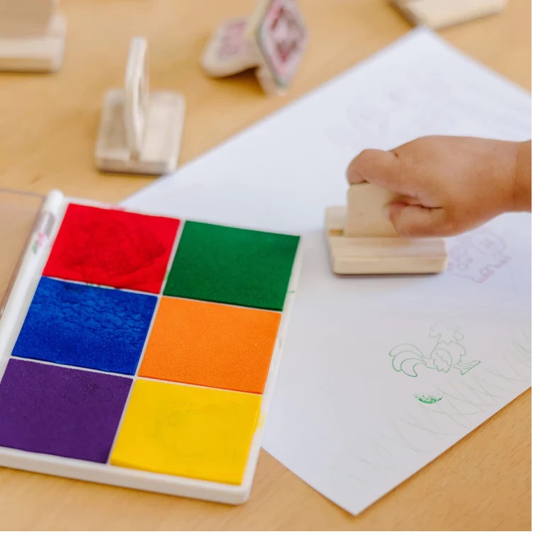 (ของแท้ USA) แท่นหมึกสแต๊มป์ ปลอดภัย ล้างออกได้ Non-toxic Washable ...