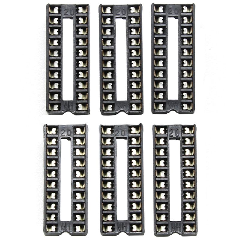 66Pcs/Lot DIP IC Sockets Adaptor Solder Type Socket Kit 6,8,14,16,18,20 ...