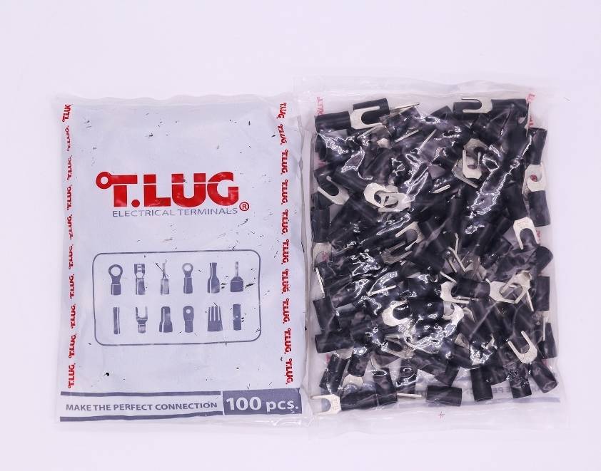 หางปลาแฉกหุ้ม T-LUG เบอร์ 4 YF4-,4S,5S (100ตัว/ถุง) - ไพจิตร์ อิเล็คทริค - ThaiPick