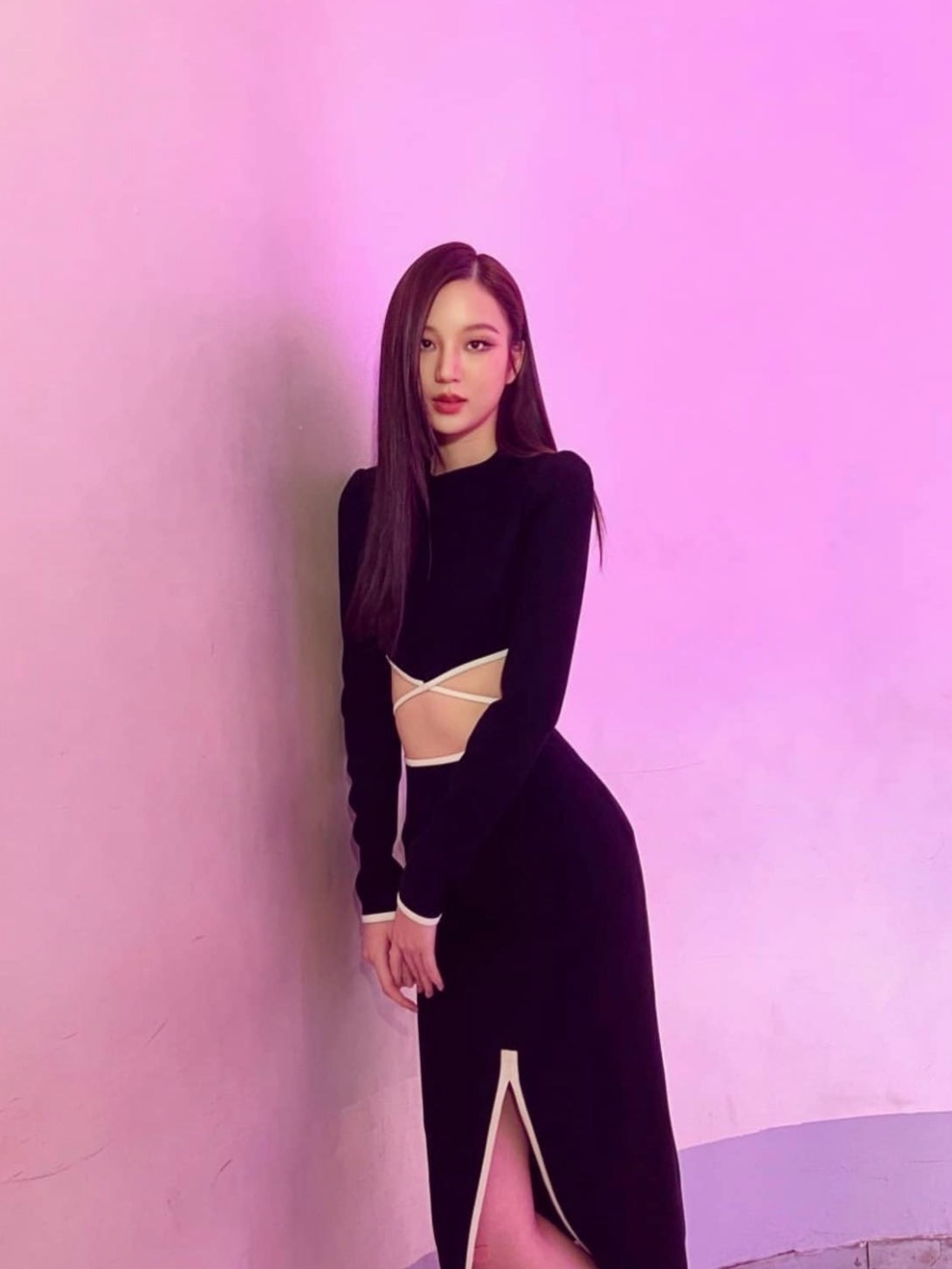 งานป้าย BT-Studio set 2ชิ้นเสื้อครอปสั้นแขนยาวผ้ายืดอย่างดีแต่งพันเอวผูกหลังสวย แซ๊บม๊าก มาพร้อม ...