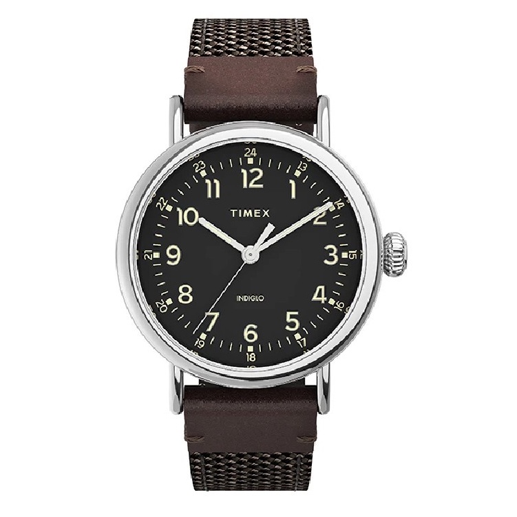 Timex TW2U58700 Standard นาฬิกาข้อมือผู้ชาย สายหนัง สีครีม - Timex ...
