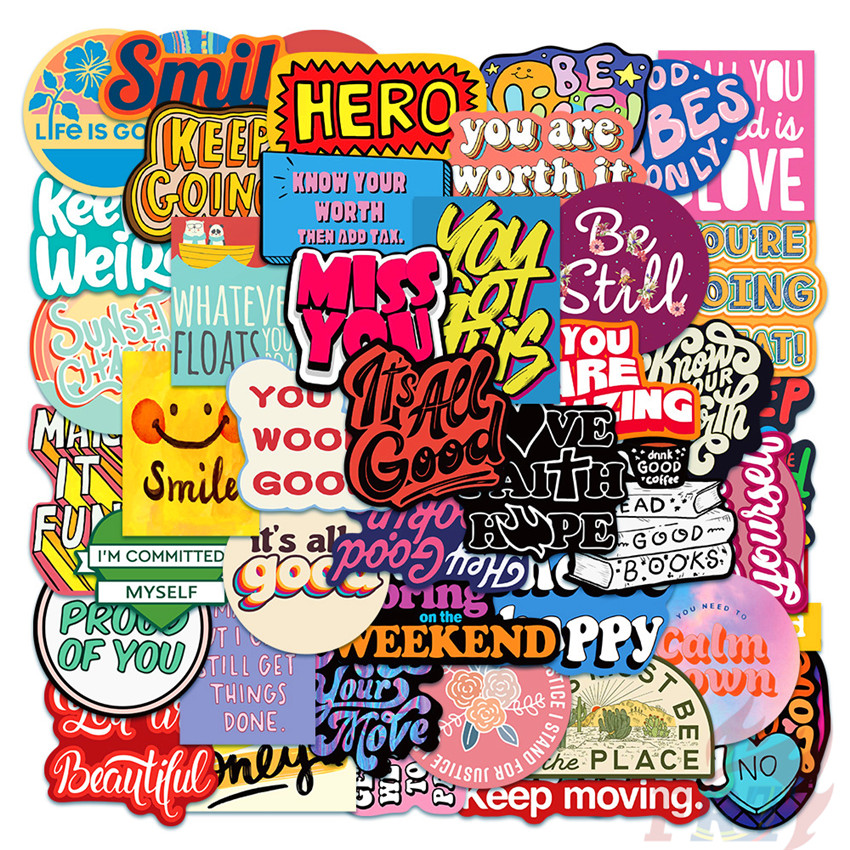 50PcsSet VSCO：Colorful Healing English Word Letters - Series 04 ...