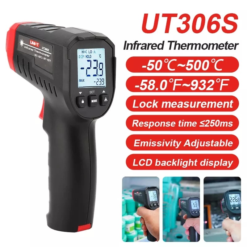 UNI-T Infrared Digital Temperature Meter เครื่องวัดอุณหภูมิแบบดิจิตอล ...