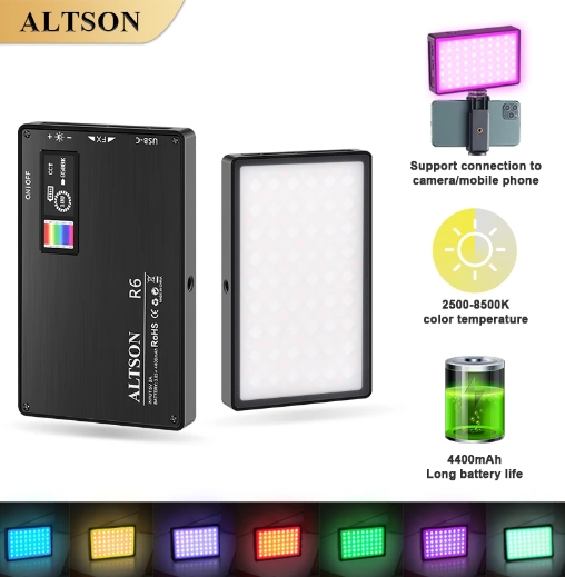 ALTSON R6 RGB Pocket Fill Light ไฟ LED ขนาดเล็ก ไฟ RGB พกพาสะดวก (รับ ...