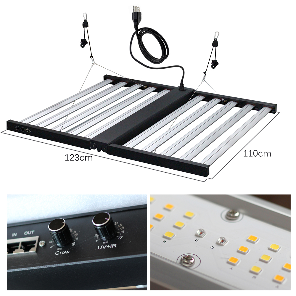 SAMSUNG LM281B/OSRAM ไฟปลุกต้นไม้ 700W 860W 1060W Full Spectrum Grow Light หรี่แสงได้ พับได้ LED ...