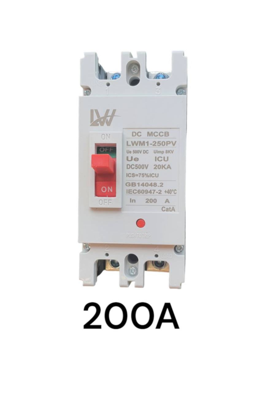 MCCB 2P 100A 150A 200A (DC 500V) เหมาะสำหรับเบรกเกอร์แบตเตอรี่ใช้กับงาน ...