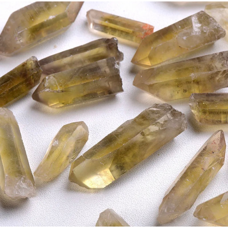 1PC Natural Quartz Healing Stone Yellow Citrine Tower Citrine Rough Crystal Cluster Points ...