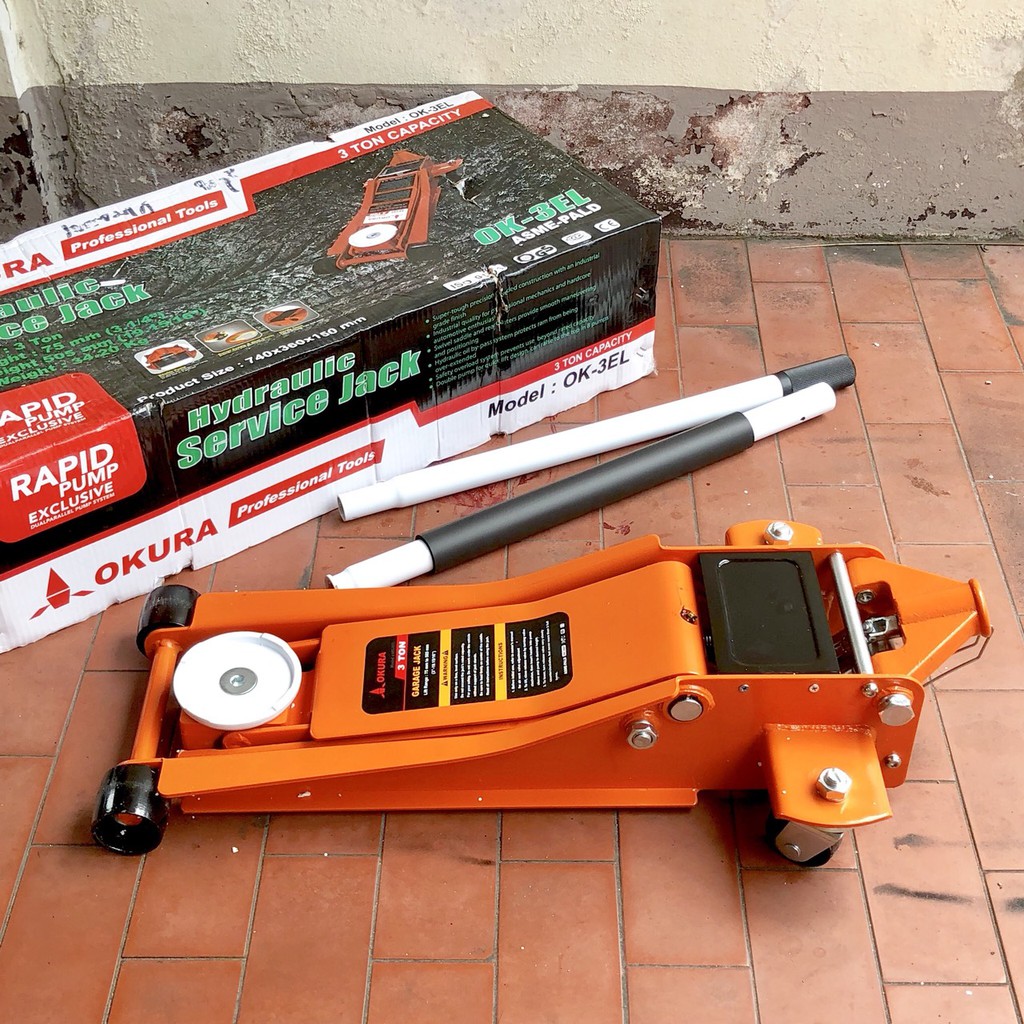 OKURA แม่แรง3ตันโหลดเตี้ย 2สูบ รุ่นOK-3EL แม่แรงตะเข้3ตัน แม่แรง - wp_shop 1595487197 - ThaiPick