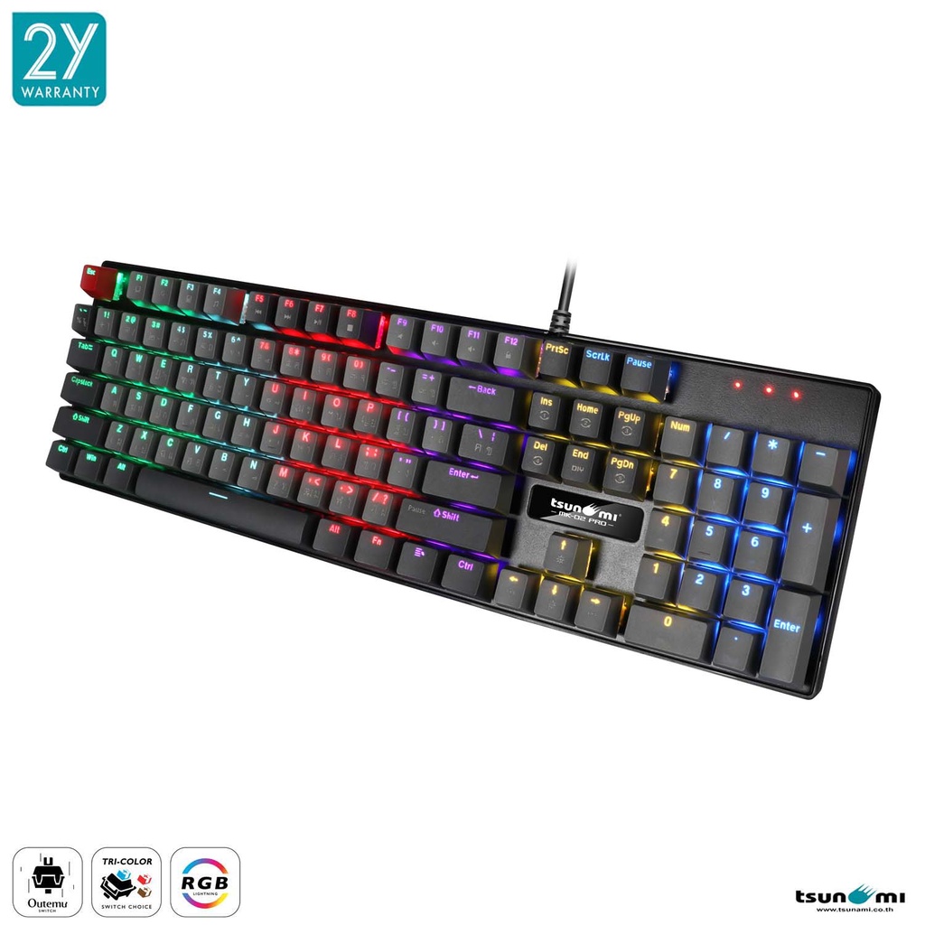 Tsunami Outemu MK-02 Pro 104 Keys 100 Mechanical Gaming Keyboard Blue ...