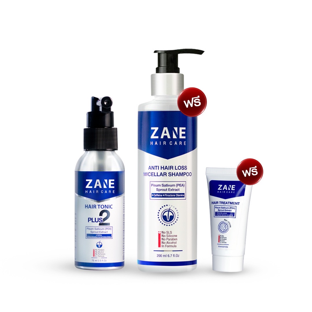 Zane Hair Care Tonic ปลูกผม (75ml) 1 กล่อง + Micellar Shampoo แชมพู ...