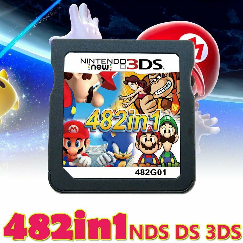 ตลับเกมส์ รวมเกมส์ 482 in 1 Games Multi Cartridge Game For Nintendo DS ...