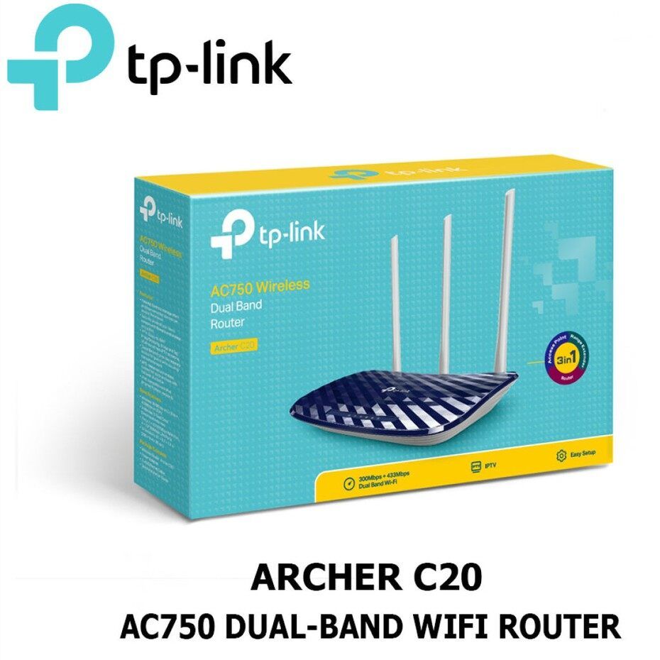 Router TP-LINK (Archer C20 V5) Wireless AC750 Dual Band การเชื่อมต่อ 2 ...