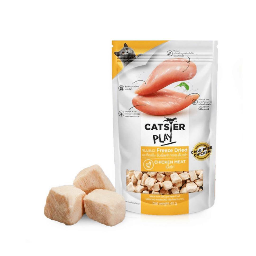 Catster play ขนมแมว สูตรเนื้อไก่ 40g. | Lazada.co.th