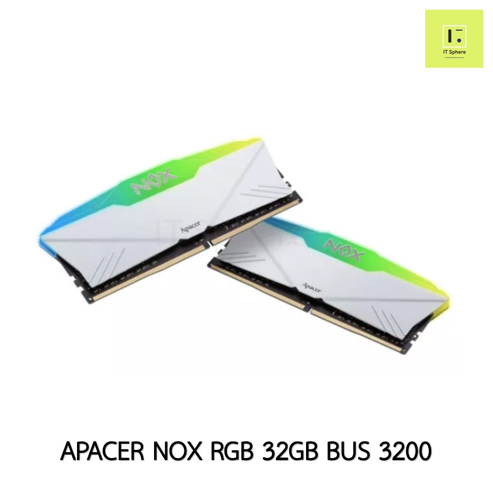 แรม 32GB (16x2GB) แรม 162GB BUS 3200 (RAM PC Apacer NOX RGB DDR4 (16x2 ...