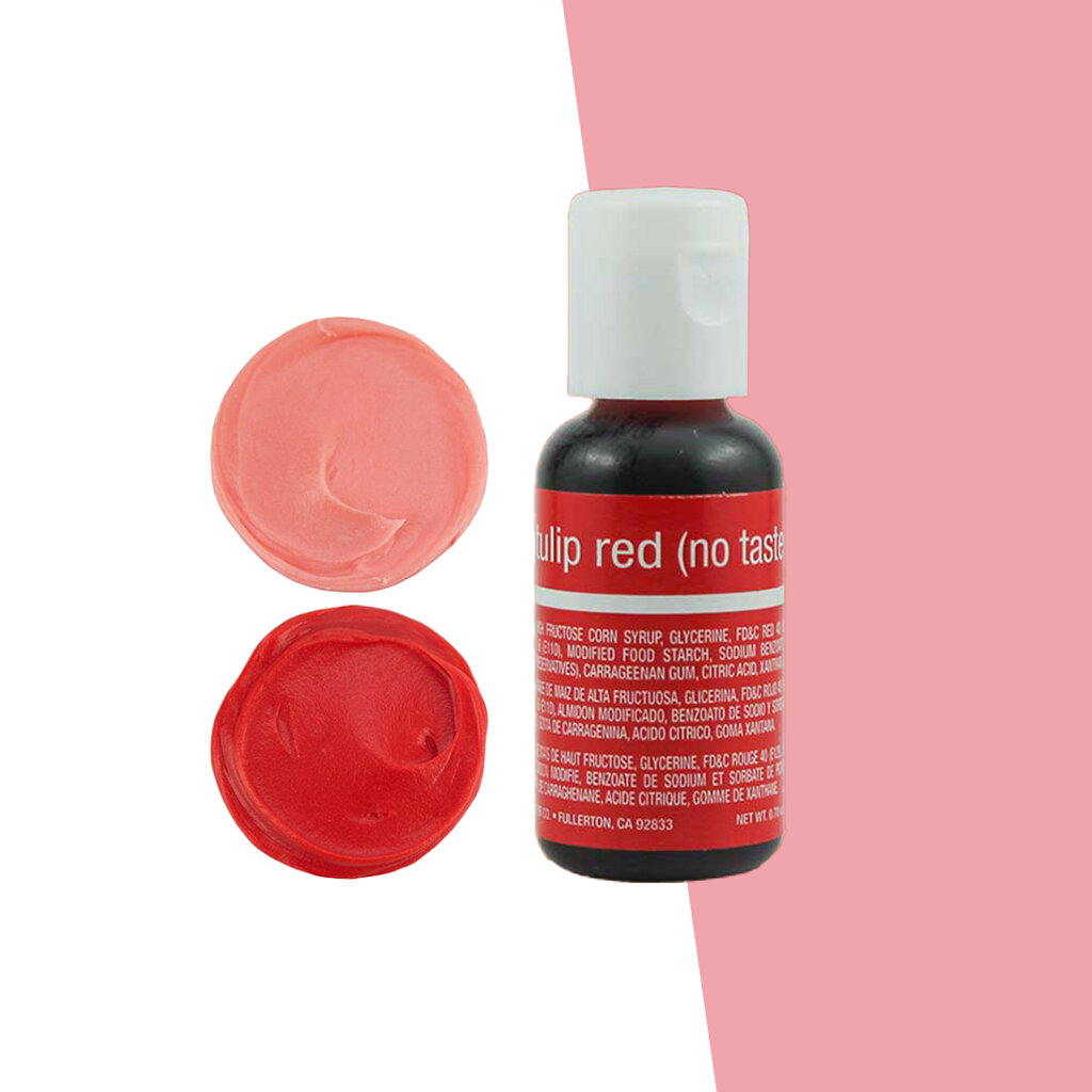 สีเจล แดงทิวลิป / Chefmaster Tulip Red Liqua-Gel Food Coloring 20ml ...