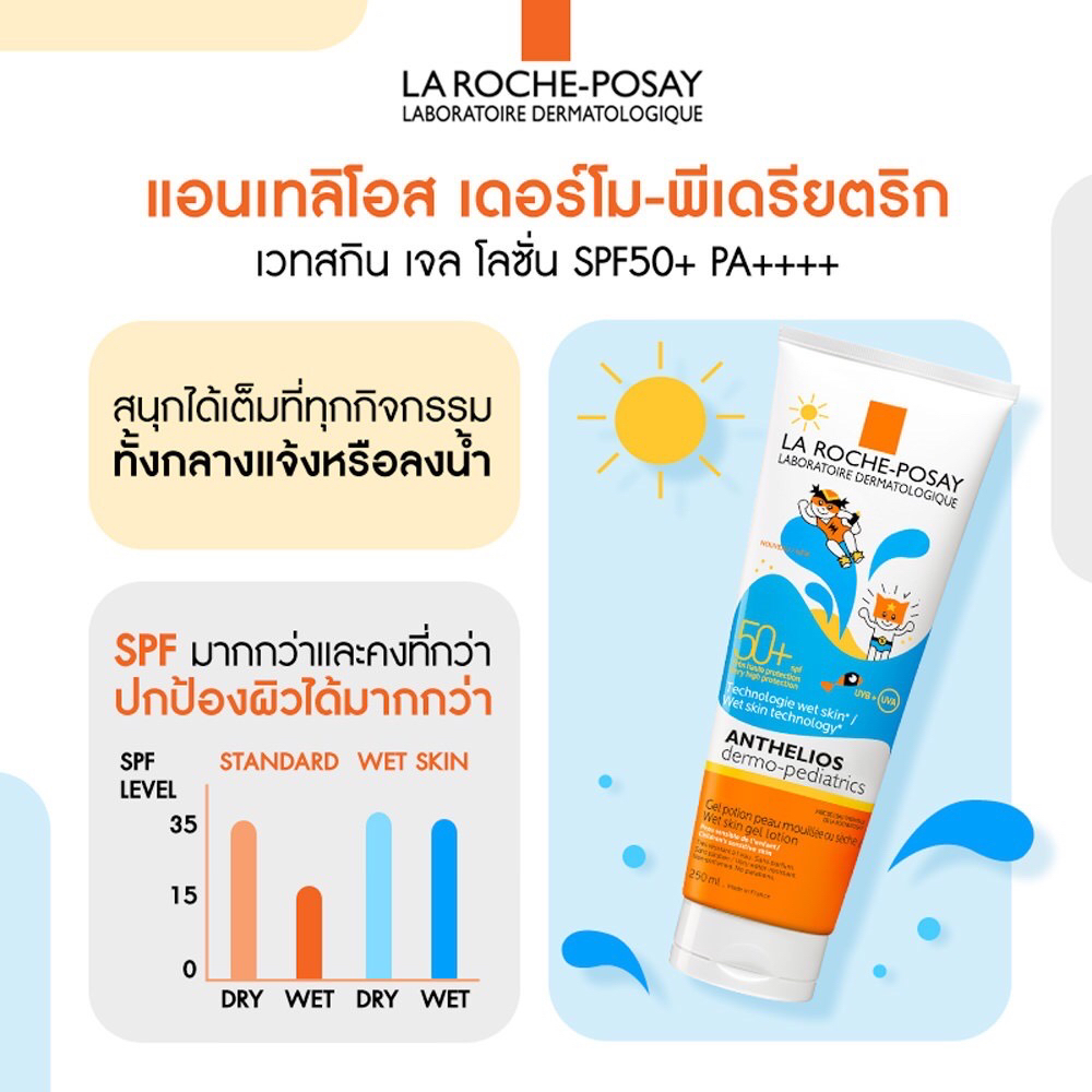 LA ROCHE-POSAY Anthelios Dermo Ped Skin Gel SPF 50+ 250ml. - ผลิตภัณฑ์ ...