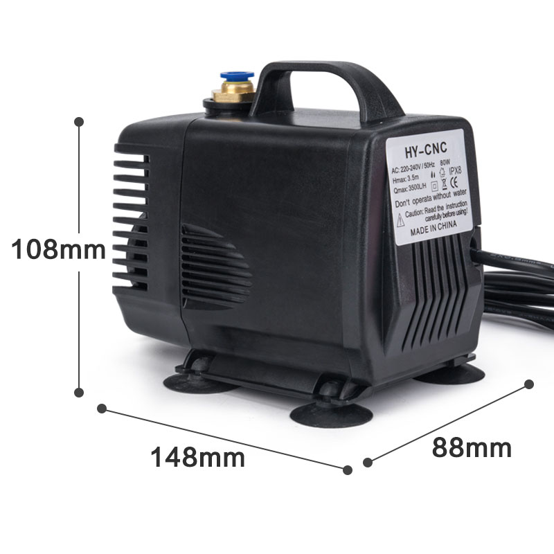1Pcs 80W 3.5M Water Pump Engraving Machine Tool Cooling For Cnc Router ...