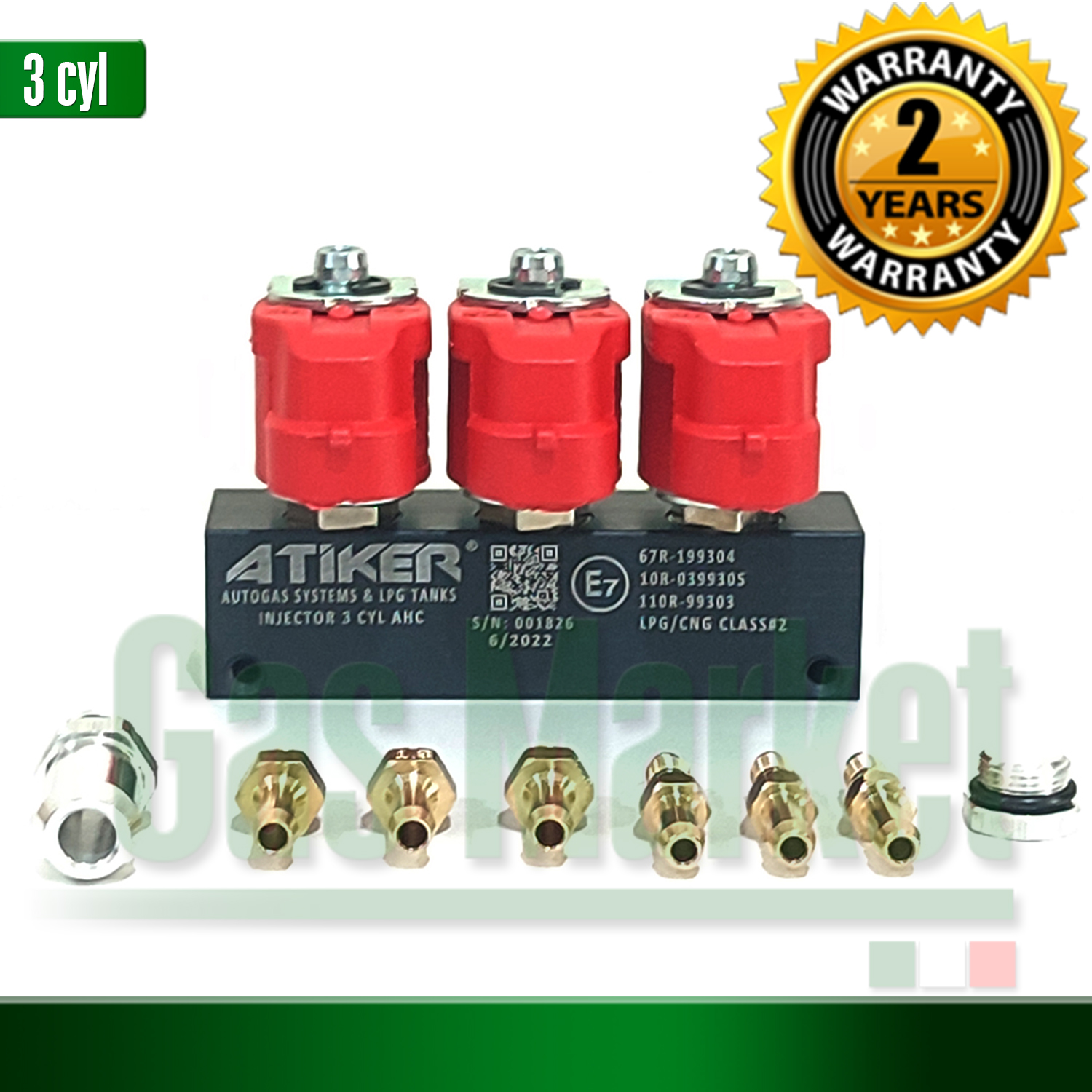 Atiker Gas Injector 3 cyl - รางหัวฉีดแก๊ส ยี่ห้อ ATIKER 3 สูบ สำหรับ ...